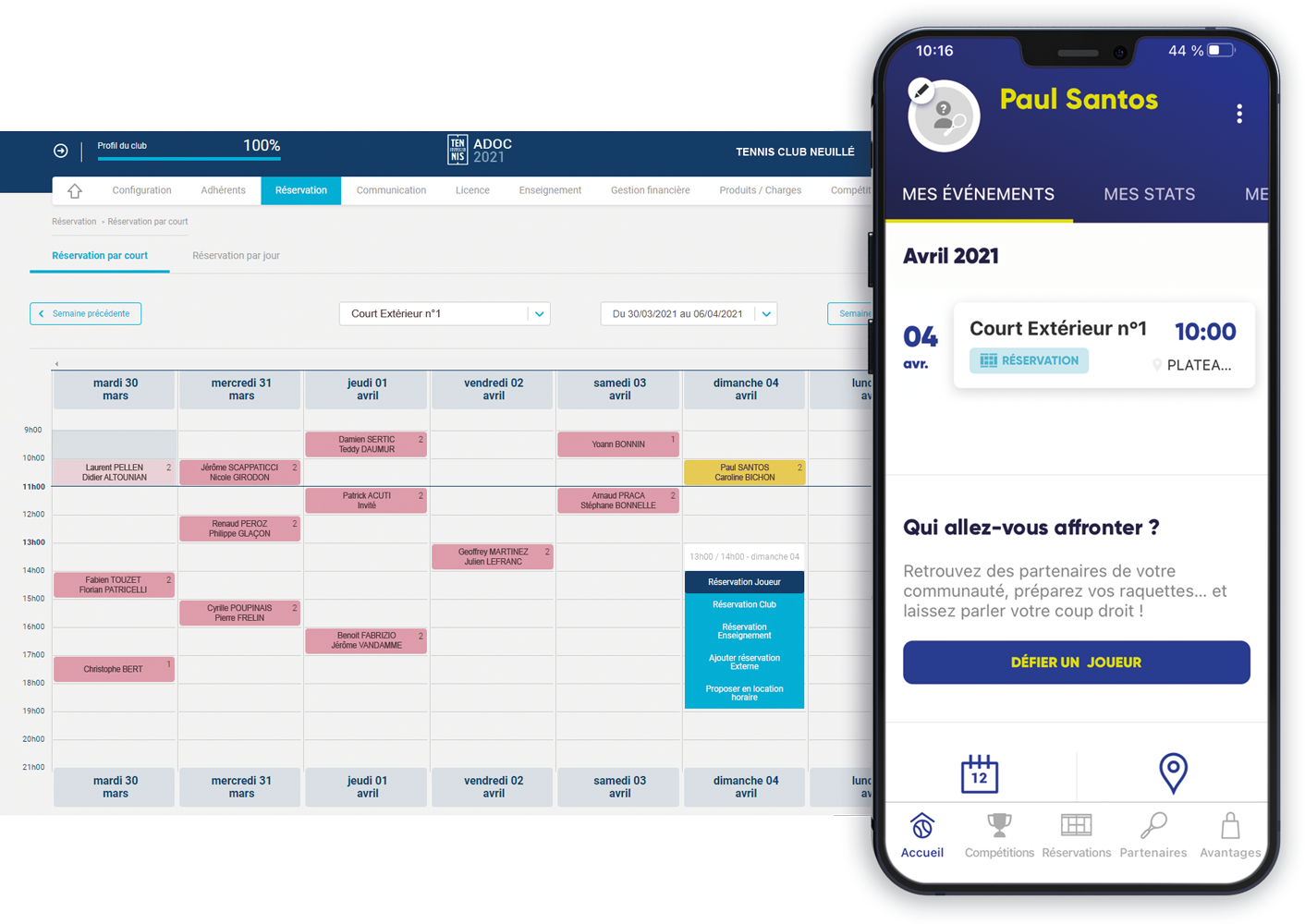Contrôle d'accès et réservation pour clubs de tennis - Castel ...